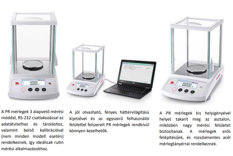 Ohaus PR224 analitikai mérleg